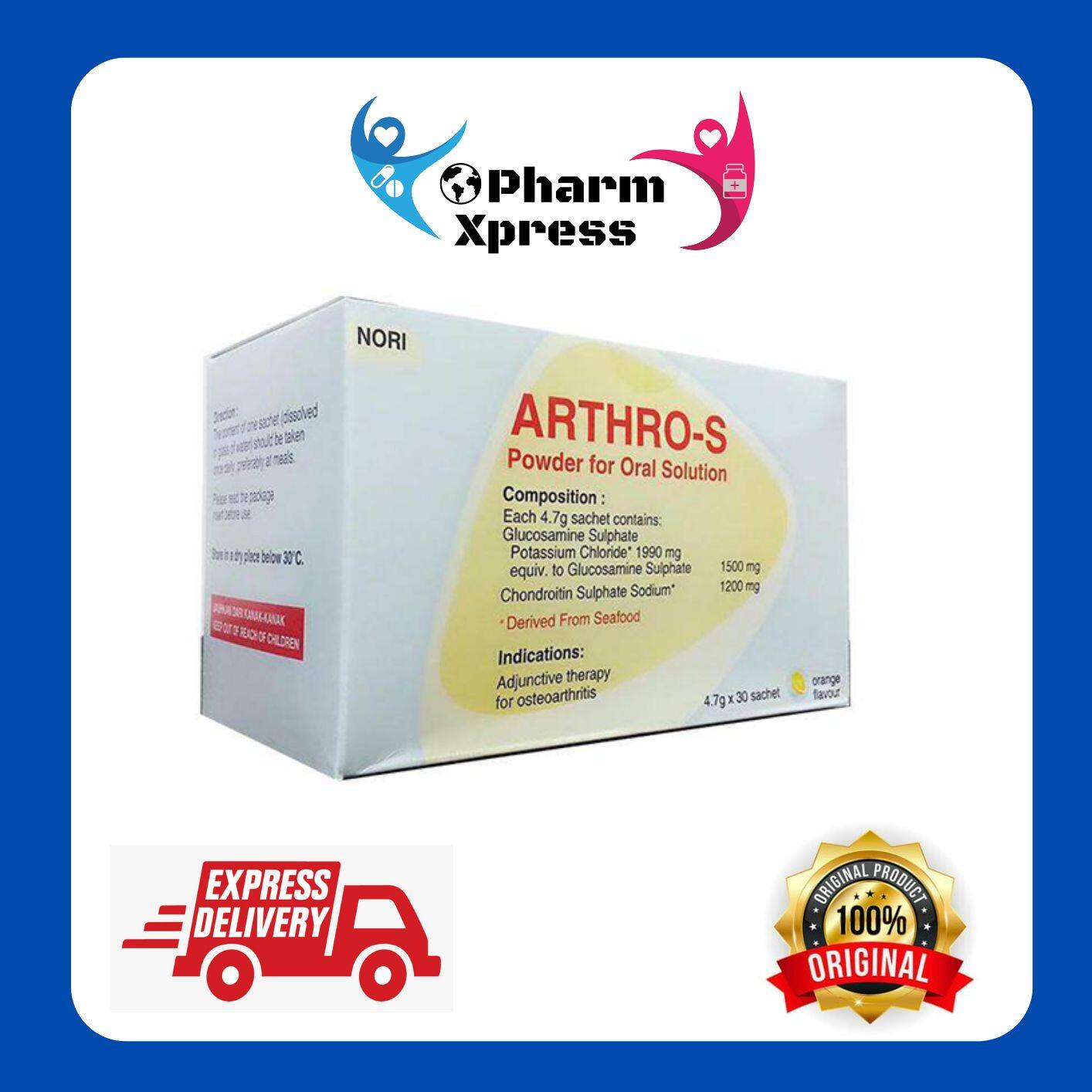 Arthro-S Powder for Oral Solution Sachet (30 sachets) Orange Flavour ...