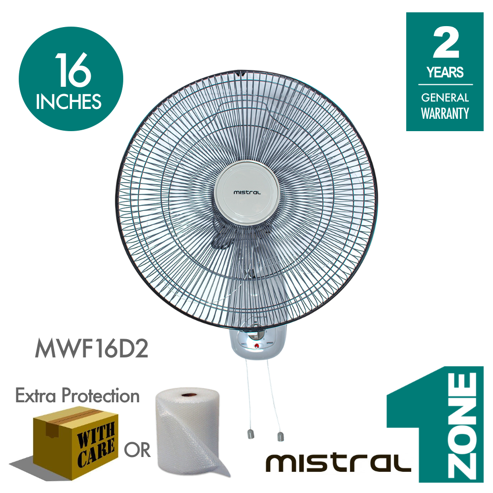 Mistral 16" Wall Fan 50w Pull String - Model: MWF16D2 | Lazada
