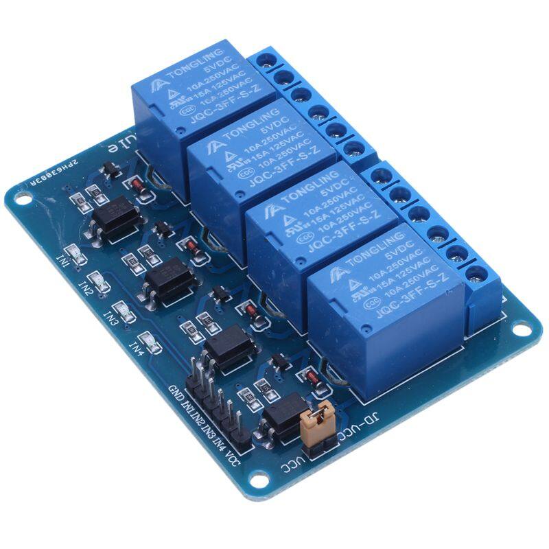 5V 4 Channel Relay Board Module Optocoupler LED for Arduino PiC ARM AVR ...