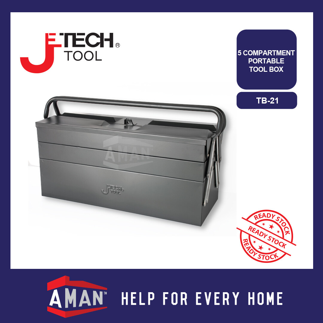 JETECH Heavy Duty 5 Compartment Tool Box | Lazada