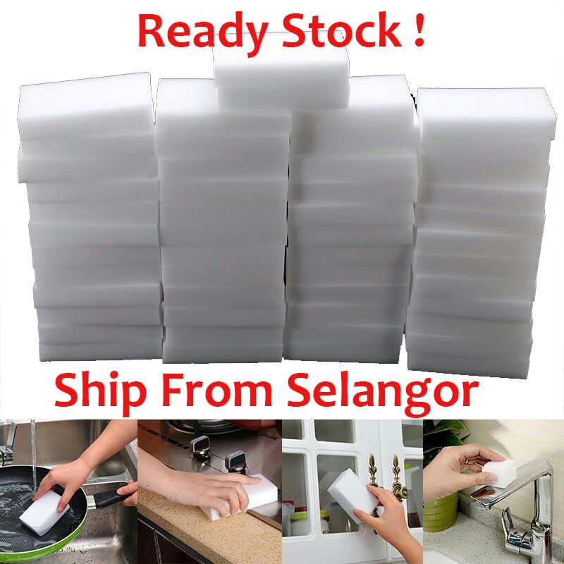 READY STOCK-10 PCS Magik Span/Magic Sponge/Eraser Sponge/Span Viral ...