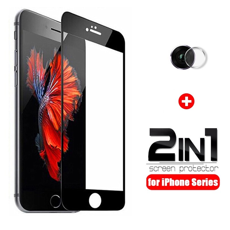 9D Tempered Glass For iPhone 13 12 11 Pro Max 6 6S 7 8 6Plus 7Plus ...