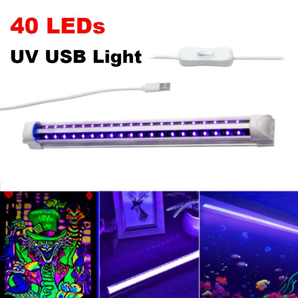 BUDE18148 LED UV Party Club Blacklight Ultraviolet Strip Bar โคมไฟ U SB Tube Light 40 Leds ...