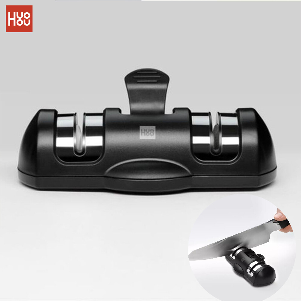 Huohou Sharpen Stone Double Wheel Professional Kitchen Sharpening Stone Grinder knives Quick ...