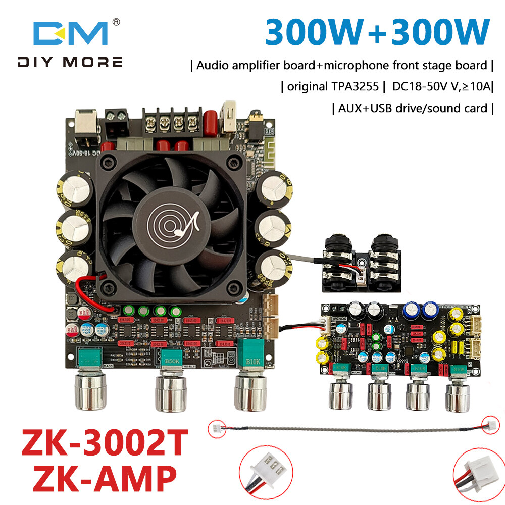 diymore ZK-3002T บลูทู ธ ดิจิตอลเครื่องขยายเสียงบอร์ด 300W + 300W เบส ...