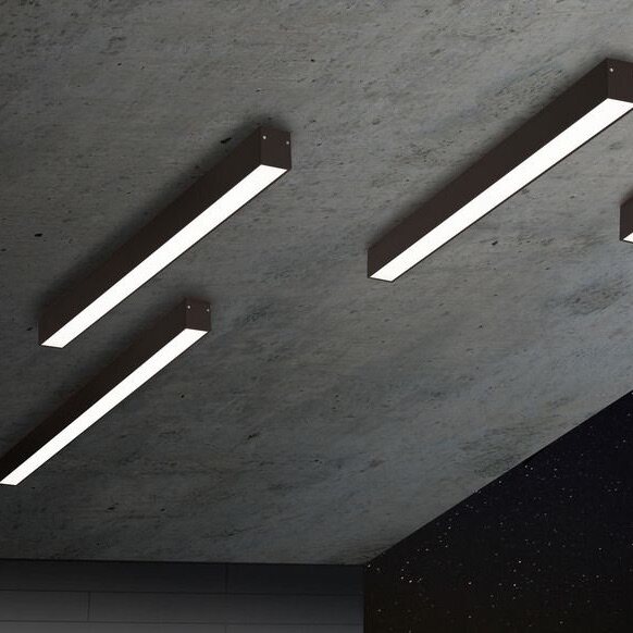 Led Surface Linear Light T8 BLACK Single with T8 Led Tube | Lazada