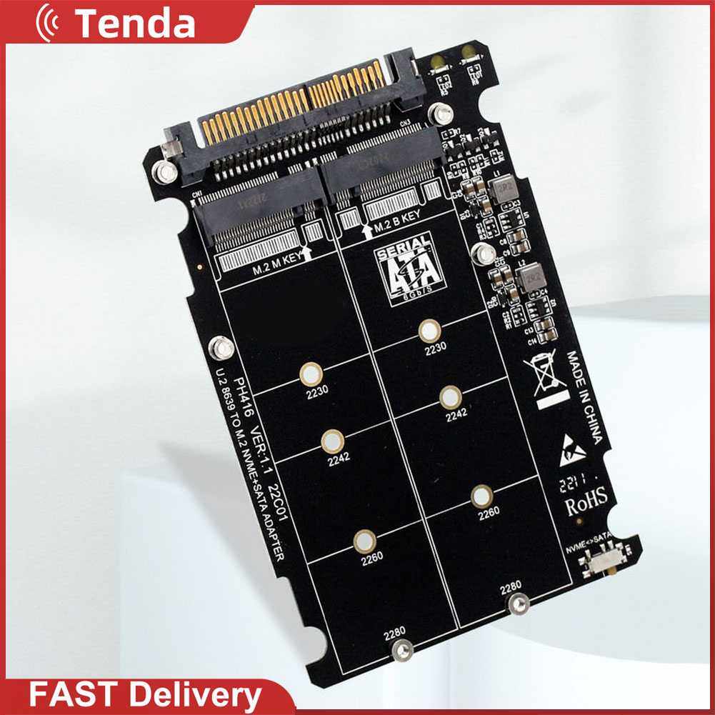 2 In 1 M.2 NVMe SATA U.2 Adapter Card PCIe4.0x4 for 2230/2242/2260/2280 ...