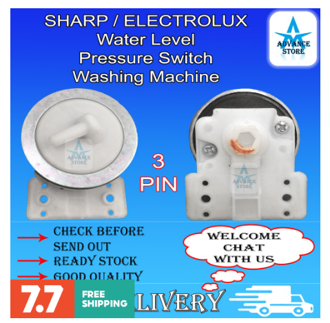 Washing machine Sharp/Electrolux water level pressure sensor switch ...
