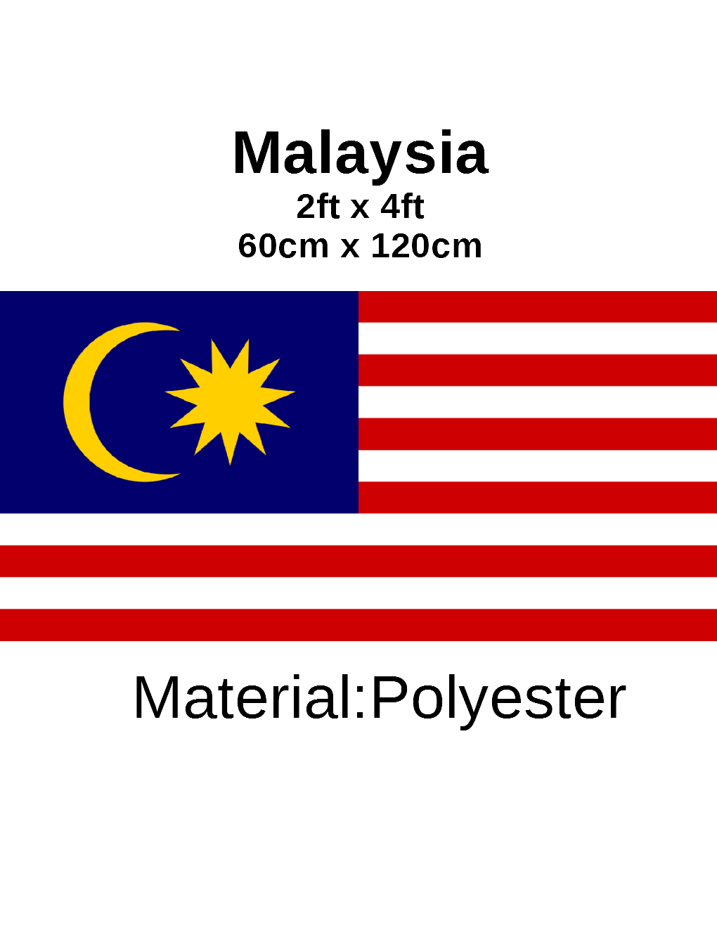 Bendera Malaysia Flag Malaysia Negeri Bendera 2x4 Flag 60 x 120 ...