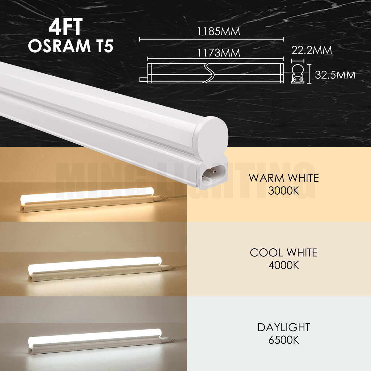 [SIRIM] Osram High Grade LED T5 Tube Light Ceiling Wall Decoration ...