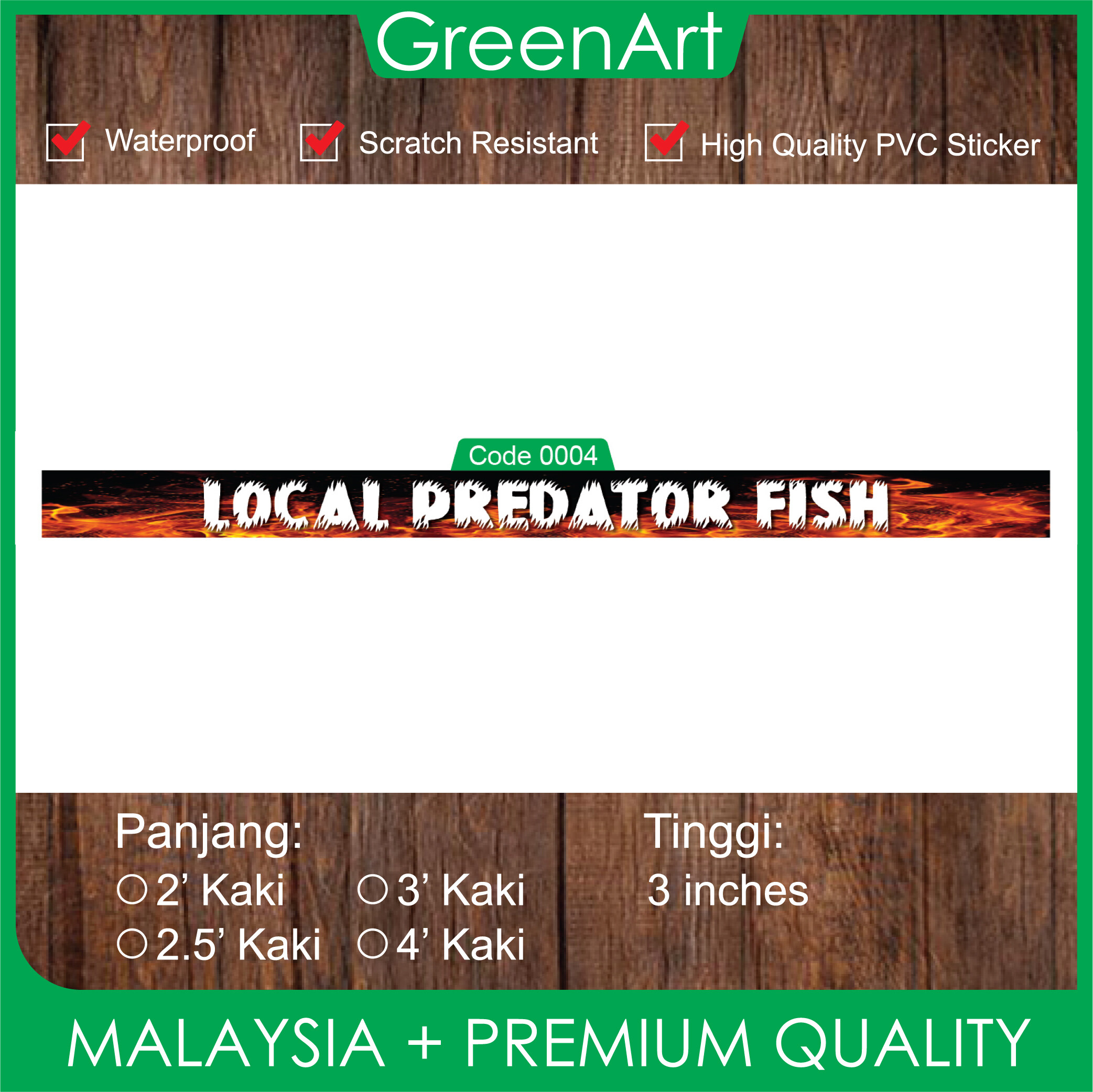 Premium Aquarium sticker Predator Fish Channa fish / Do Not Touch My ...