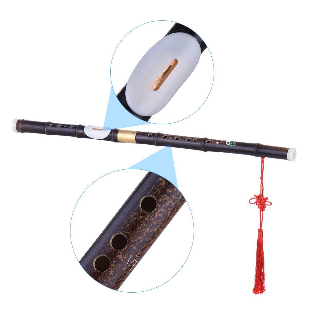 Detchable Natural Black Bamboo Bawu Ba Wu Transverse Flute Pipe Musical ...