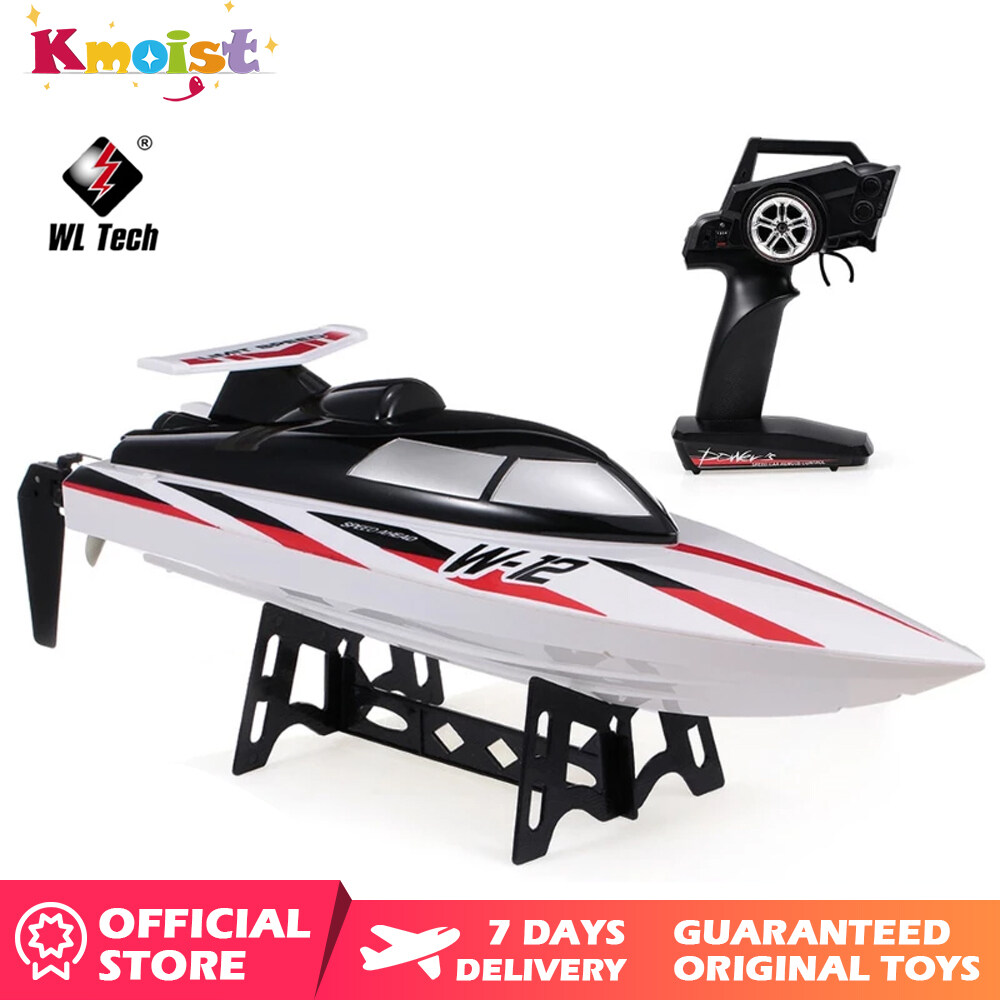 Kmoist WLtoys WL912-A RC เรือฝั่งขวาความเร็วสูงรีโมทคอนโทรลเรือสำหรับสระว่ายน้ำและทะเลสาบ35กม. ...