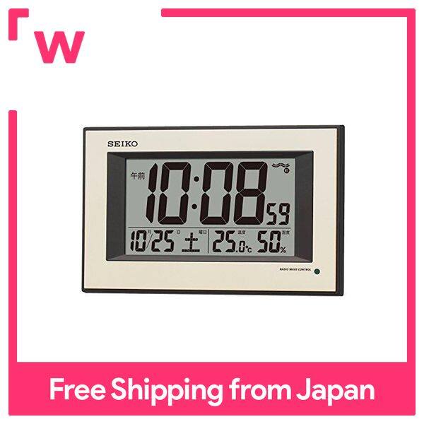Seiko Clock Wall Clock Automatic Lighting Radio Digital Calendar ...
