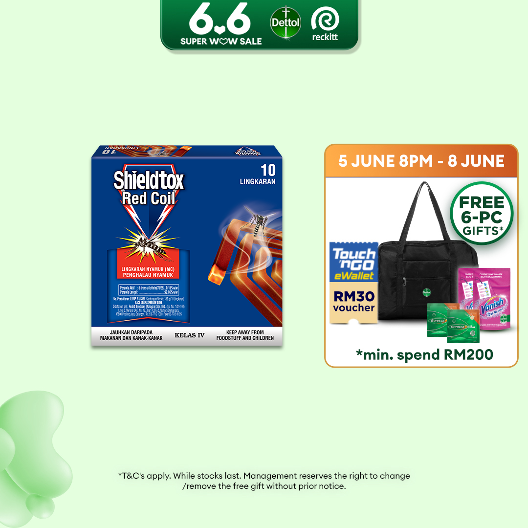 Shieldtox Hexagon Mosquito Red Coil 10s | Lazada