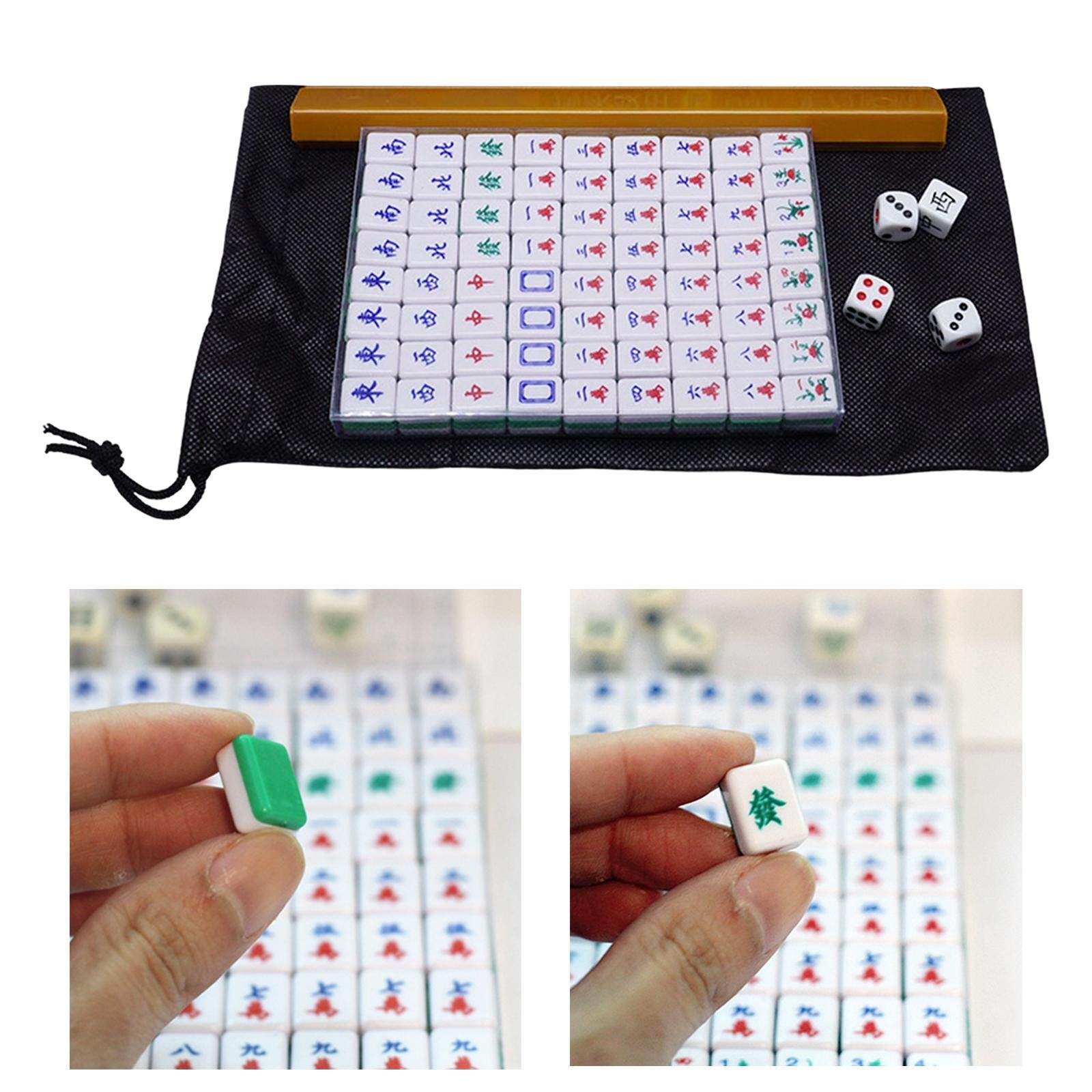 koolsoo Mini Chinese Mahjong Game Set with Carrying Case for Chinese ...
