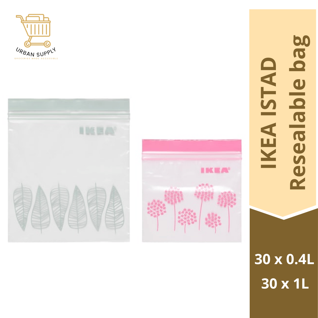 IKEA ISTAD Resealable Bag Various Sizes Various Colors Ziplock Bag Zip ...