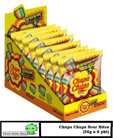 [Ready Stock] Chupa Chups Sour Bites (56g x 8 pkt) | Lazada