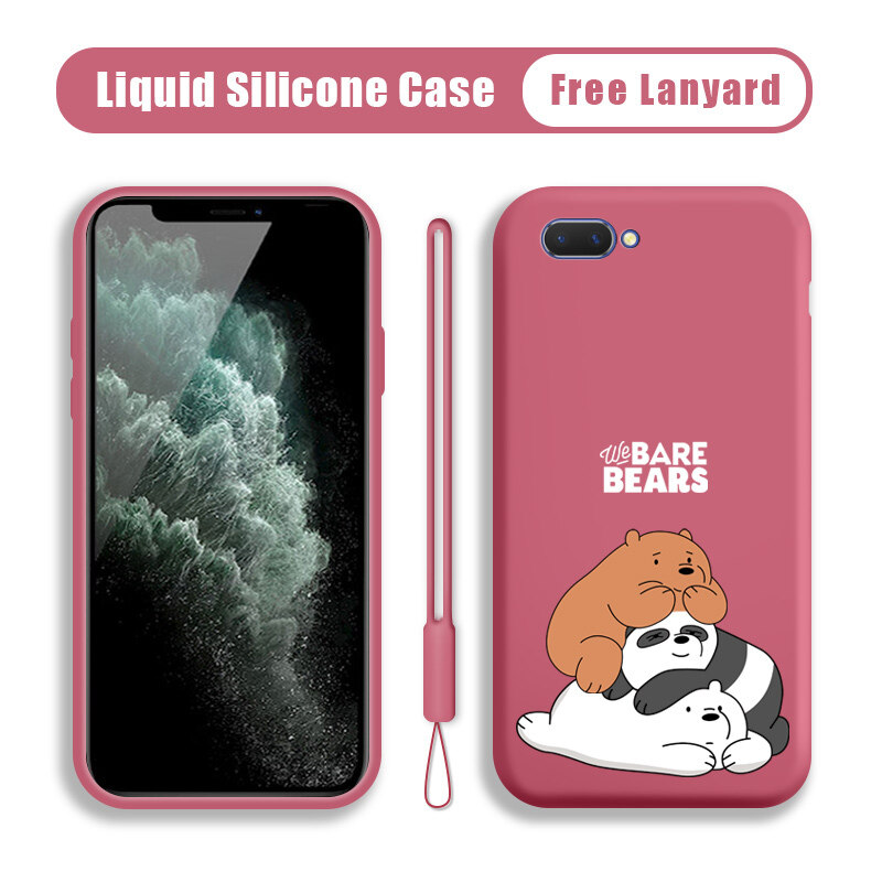 Multicolor phone case For OPPO A3S Cartoon Bare Bears White Panda ...