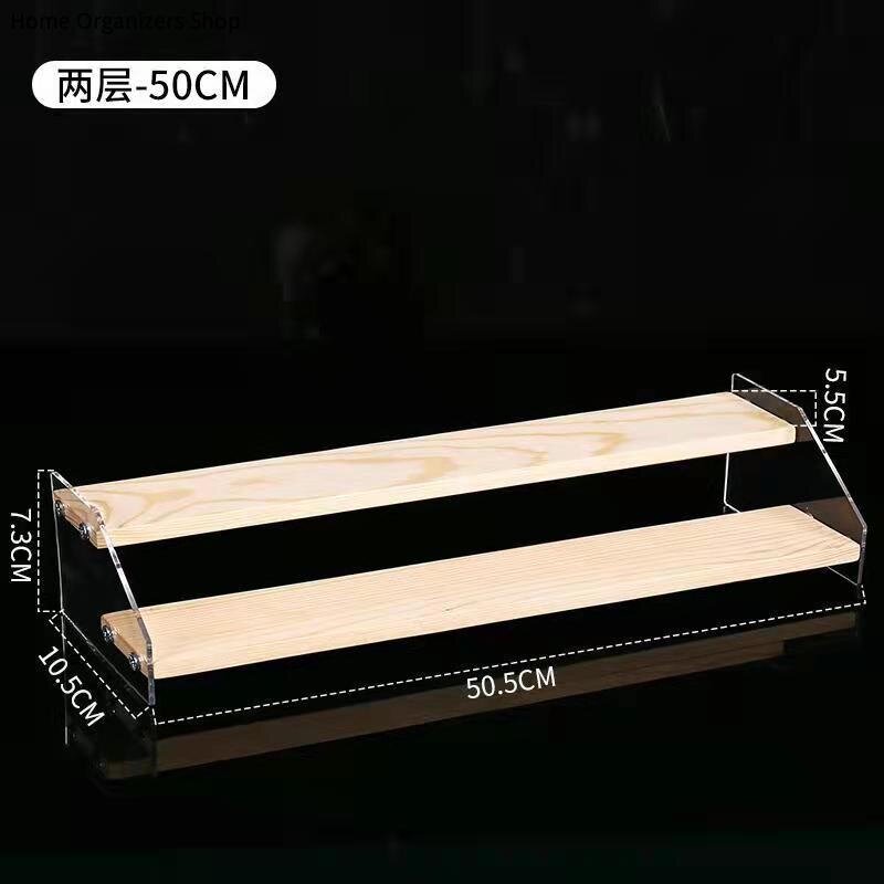 2-7 tier wooden display rack riser acrylic display rack tier spice rack ...