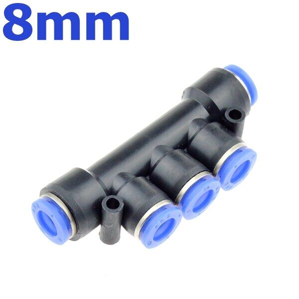 Air Pneumatic Fitting 5 Way One Touch 8mm 10mm 6mm 4mm 12mm Od Hose Tube Push In 5 Port Gas ...