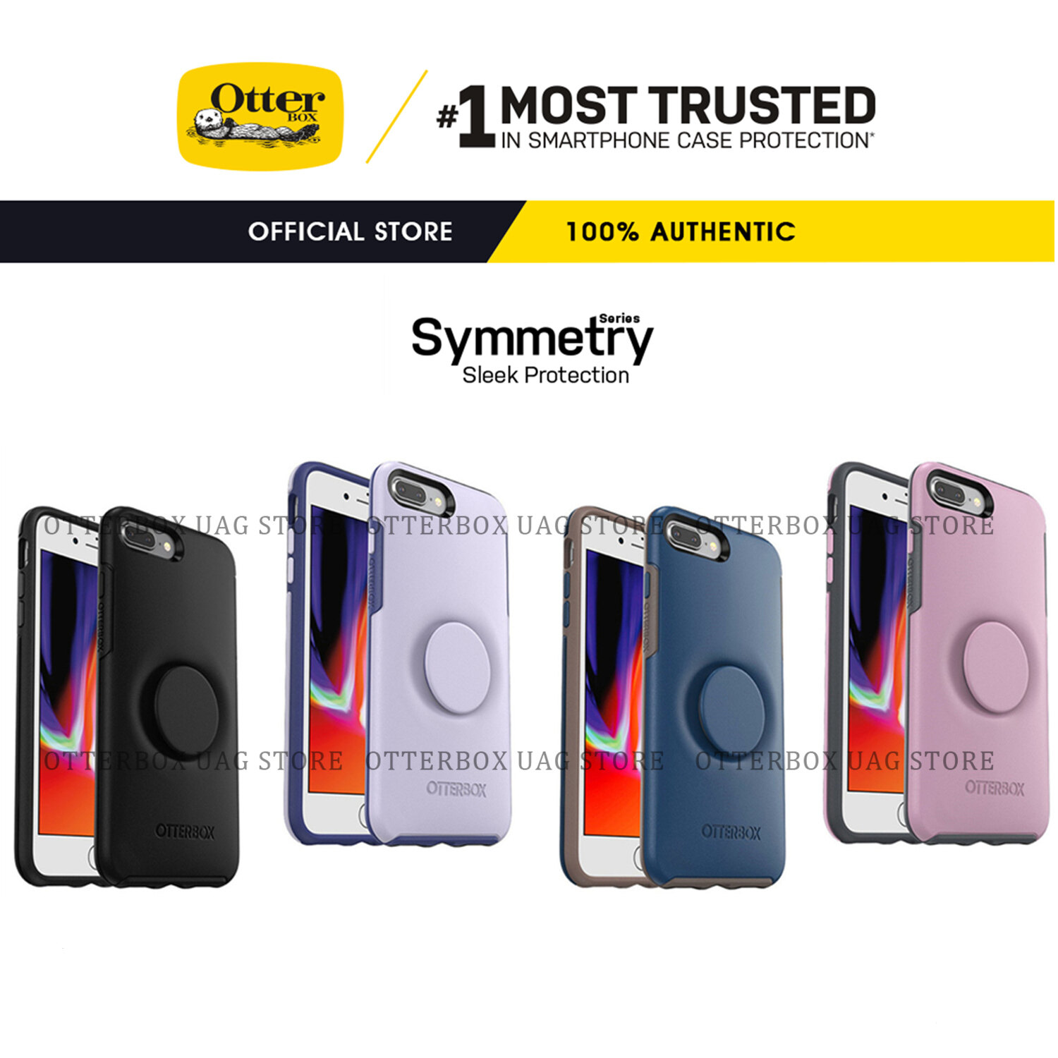 Original OtterBox Otter + Pop Symmetry Series Case สำหรับ iPhone 8 7 ...