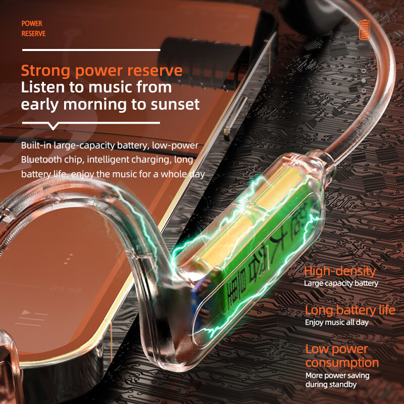 【Yiuu】2021ใหม่【ลงใน Ear】Wireless หูฟังบลูทูธ Conceptual กระดูกหูฟังคอน ...