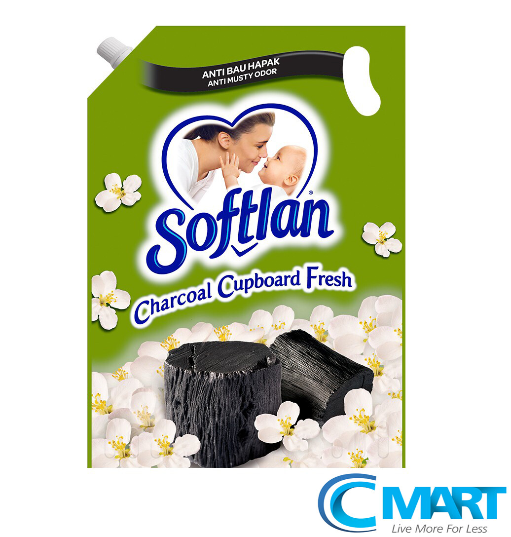 Softlan Charcoal Cupboard Fresh Fabric Softener Refill Pack 1.6Litre ...