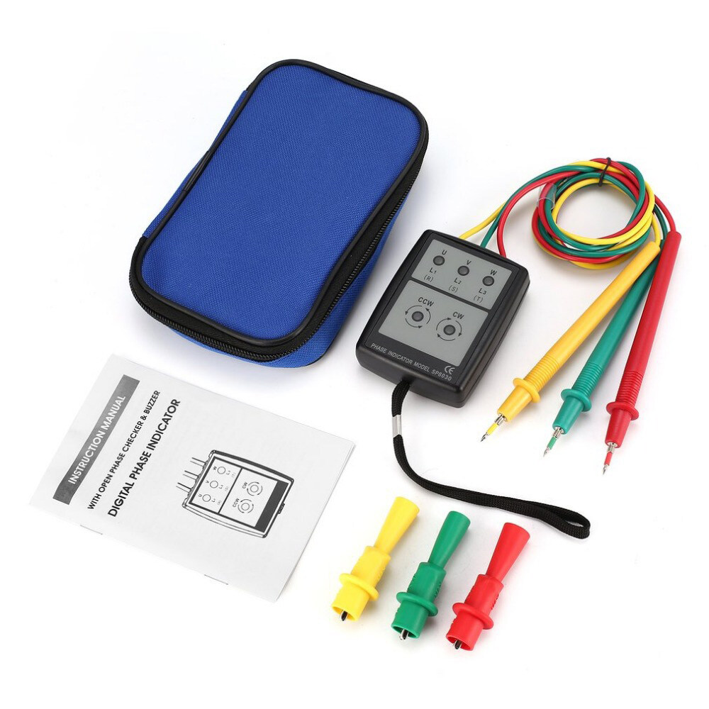 Nanwei 3 Phase Alternating Current Phase Meter Portable Phase Sequence