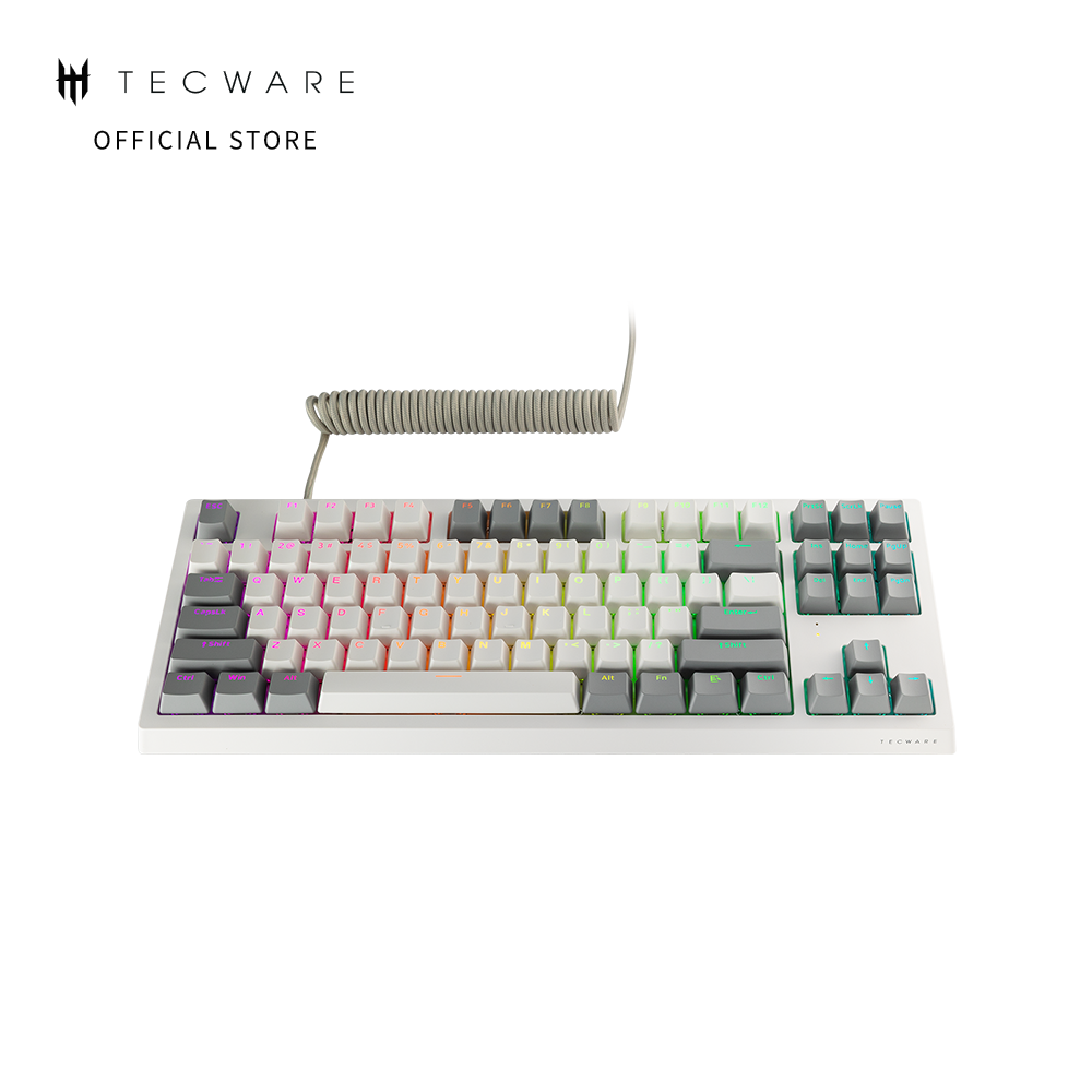 Tecware Phantom+ Elite 87 RGB Mechanical Keyboard - Black / White | Lazada