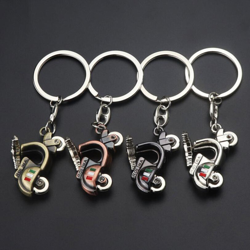 Creative 3D Model Motorcycle Shape Pendant Key Ring Car Key Chain ...