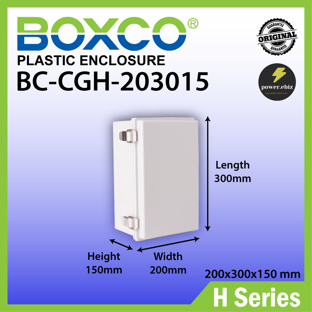 BOXCO BC-CGH-203015 (200x300x150 mm) IP67 Waterproof PC Plastic ...