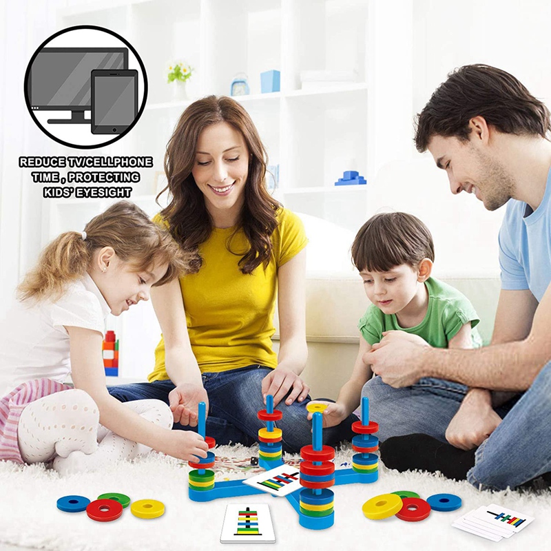 Board Game Magnetic Ring STEM Toy Matching Card Game Learning Toys for ...