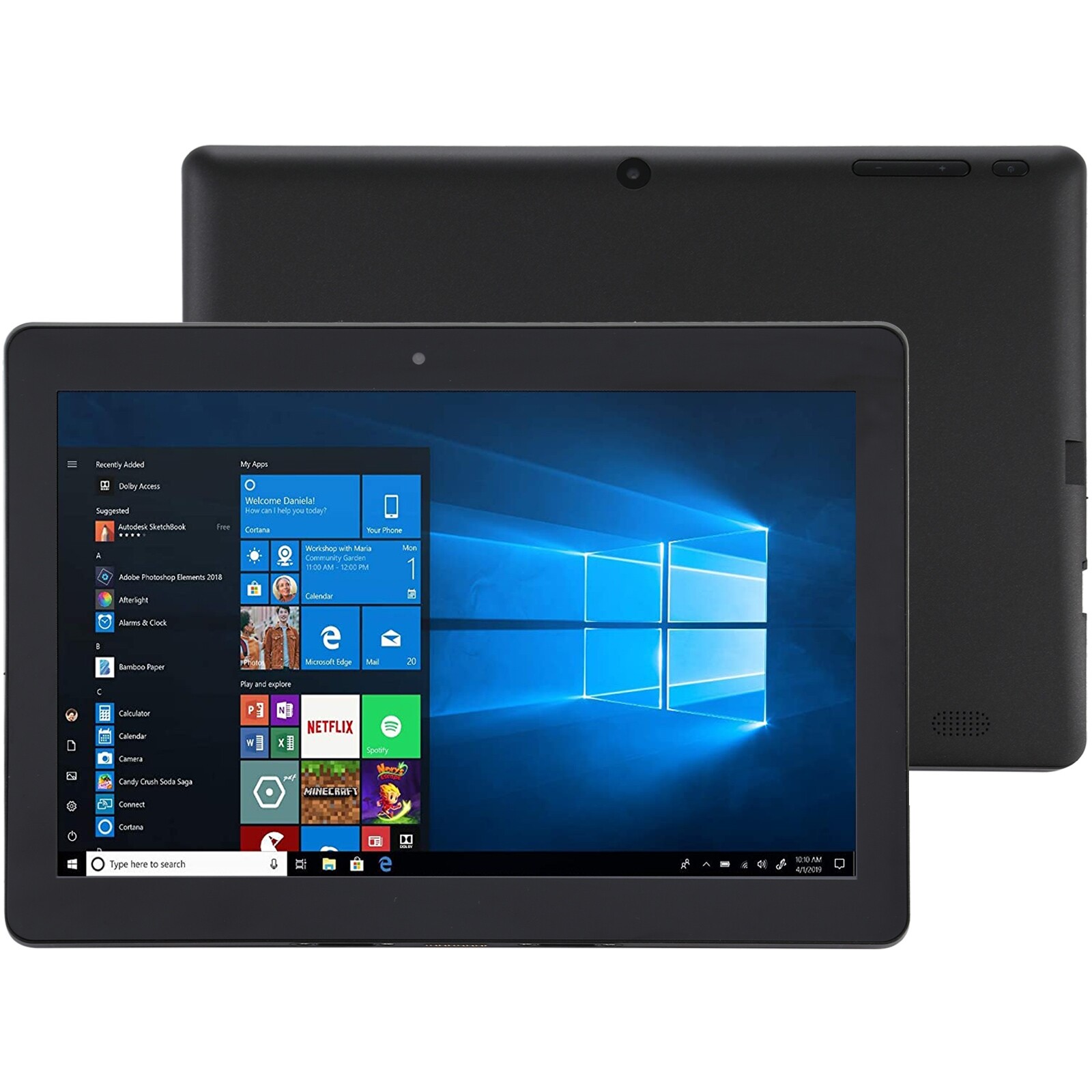 ES0MBFQ แท็บเล็ต PC, 10.1นิ้ว,4GB + 64GB, Windows 10, Intel Atom Z8300 ...
