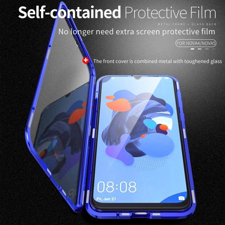 สำหรับ OPPO Realme 6i VIVO Y50/Y30 Luxury Double-กระจกด้านข้างโลหะการ ...