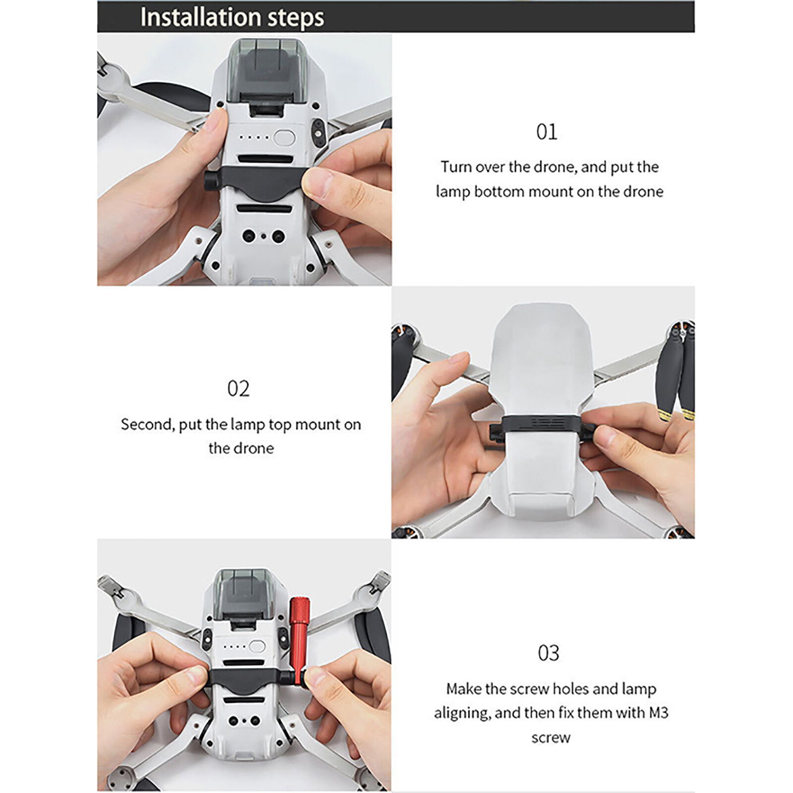 Night Flying ไฟ LED เติมไฟฉายสำหรับ DJI Mavic Mini 2อุปกรณ์เสริมโดรน ...