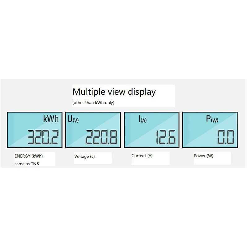 {READY} TNB Digital electric power sub meter electricity AC DIN Rail ...