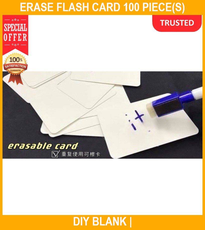 Dry Erase Flash Card 100 PIECE(s) | DIY Blank Card | Reusable ...