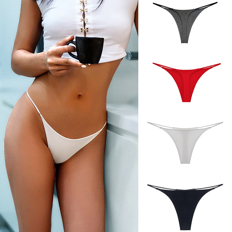 Womens Sexy Underwear Thin Strap G Strings Female Plus Size Low Rise T Back Bikini Panties