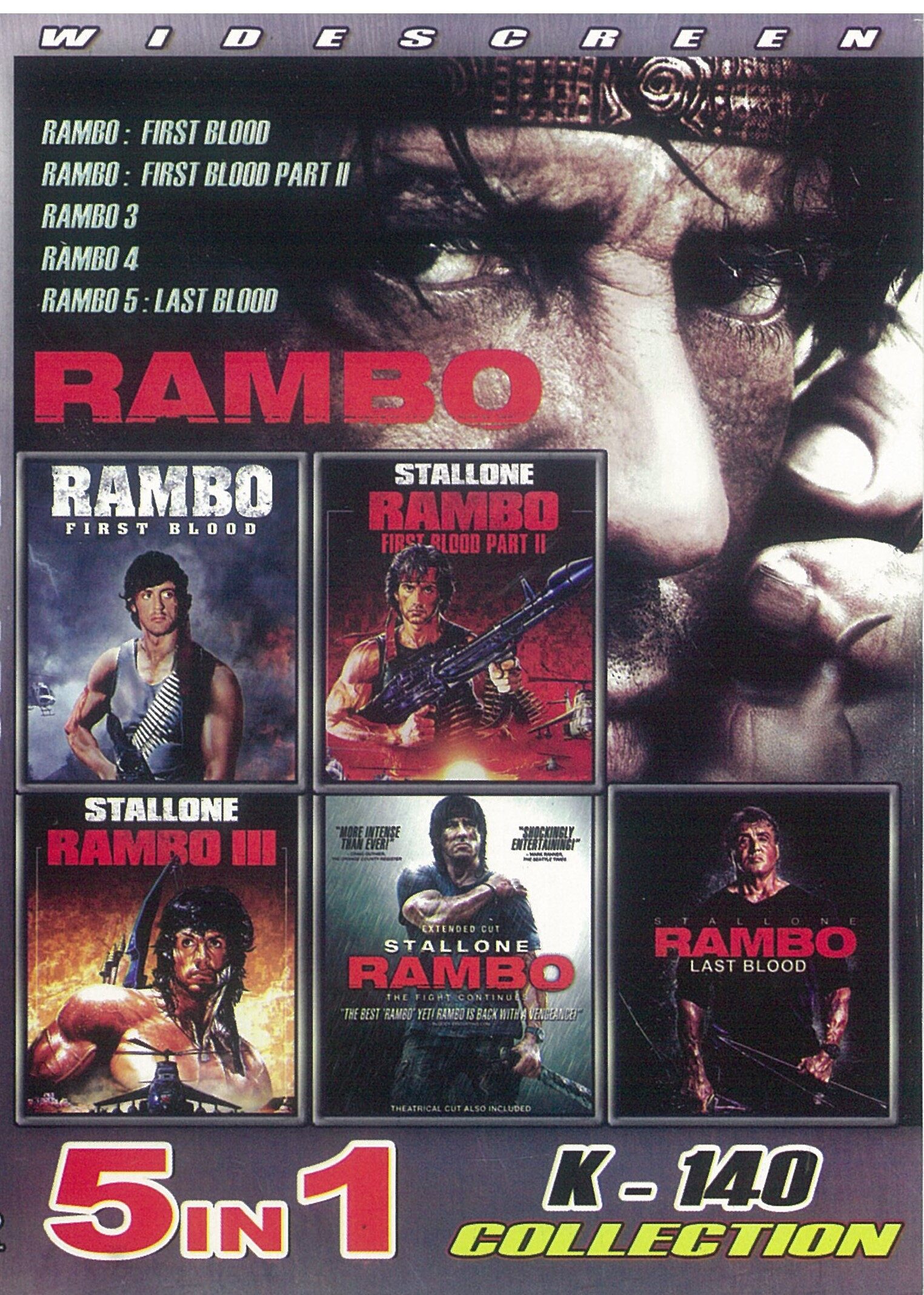DVD English Movie Rambo Collection 5 In 1 K 140 Movieland682786 Lazada