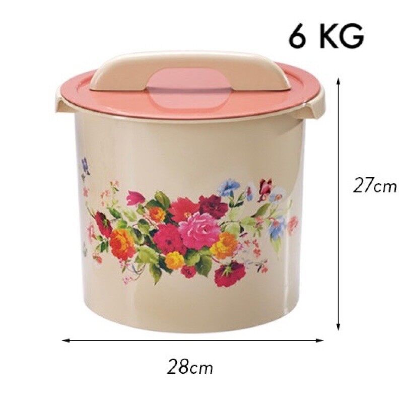 ELIANWARE 6KG/12KG Rice Dispenser / Rice Bucket/Bekas Beras/Tong Beras ...