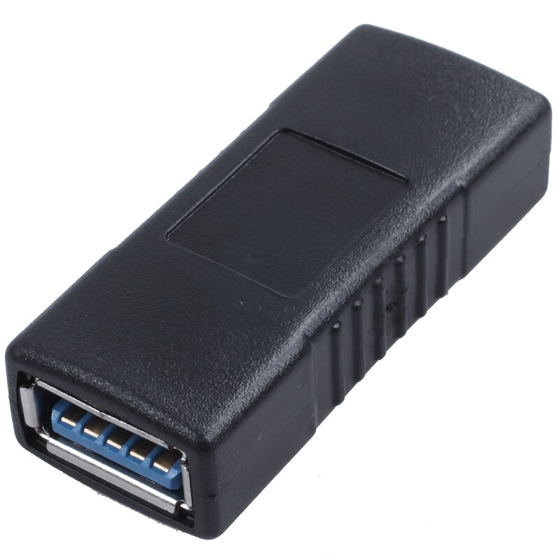 USB 3.0 Adapter A-Type Female to Female Coupling Connector Black ...
