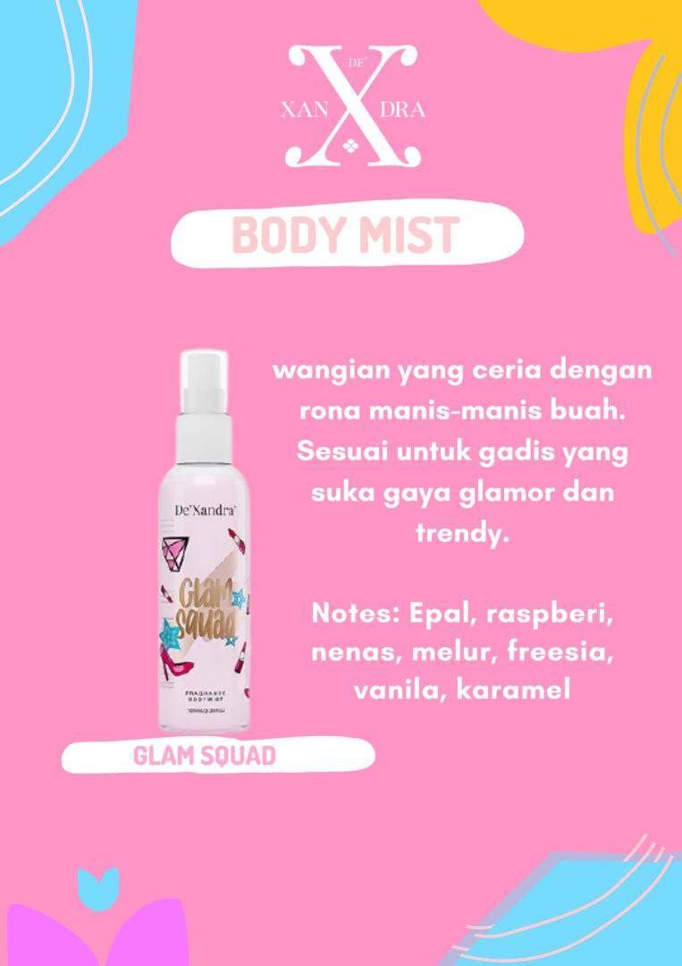 Original de"xandra body mist GLAM SQUAD 100ml | Lazada