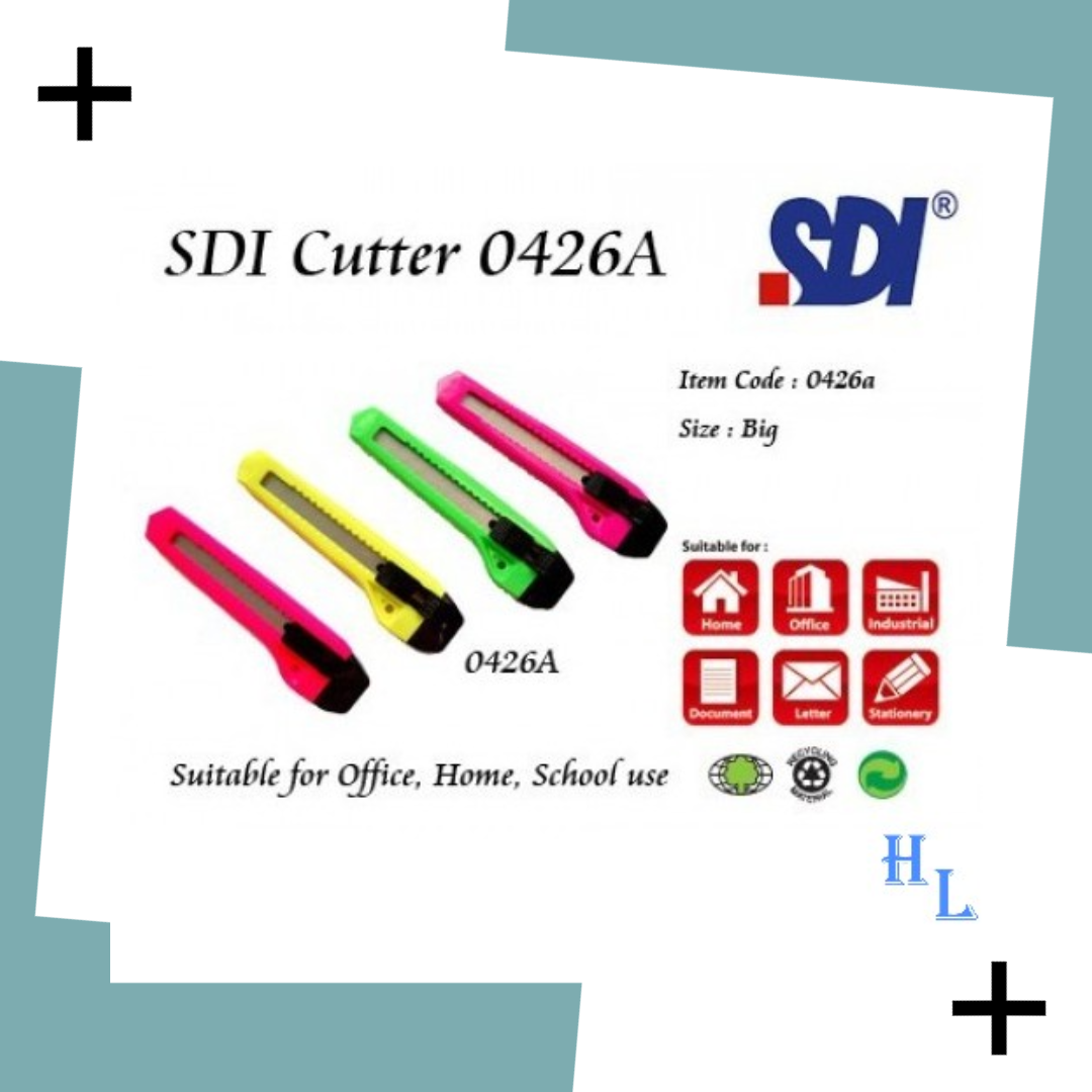 SDI 0426A Big Cutter Knife 18mm / Pisau Tolak Besar Pemotong | Lazada