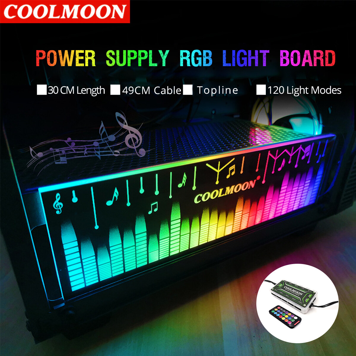 COOLMOON Chassis Light Board RGB แสงไฟ5V Luminous Ie การ์ด Backplane ...