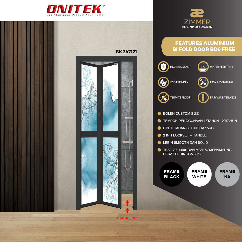 AE Zimmer Onitek BD6 Free CUSTOM MADE / Toilet Door, bifold, Pintu ...