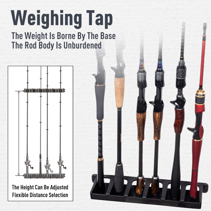 Kingdom Vertical Fishing Rod Holder Wall Mounted Fishing Rod Rack Store ...