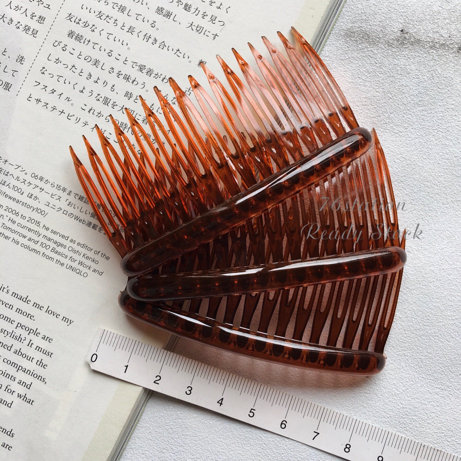 Hair Fringe Comb Plastic Side Comb Hair clip Sikat Sanggul Sepit Rambut ...