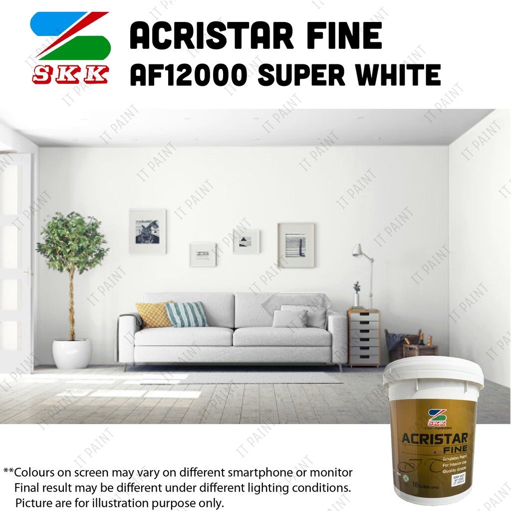 1 Liter SKK Paint Acristar Fine AF12000 Super White Pro White 1L ...