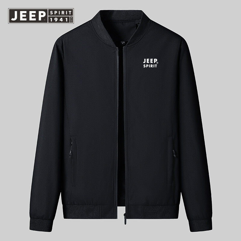 JEEP SPIRIT Jacket ผู้ชาย,ใหม่ฤดูใบไม้ผลิเสื้อคลุมบางๆชุดเบสบอลลำลอง ...